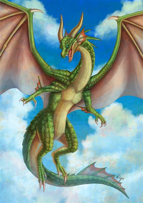 緑のドラゴン スキマ イラスト依頼・キャラ販売ならskima