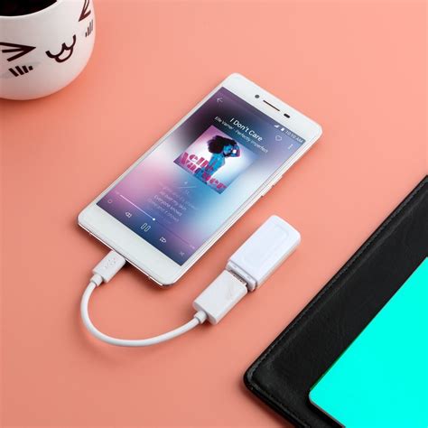Fedus White Otg Cable Micro Usb To Usb Otg Cable Connector Adapter