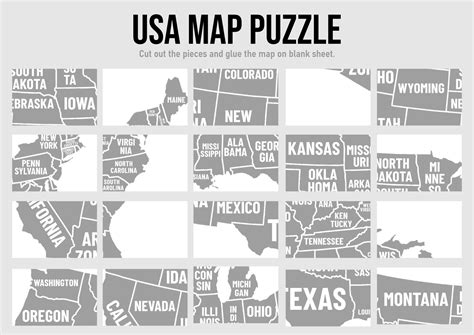 Usa 50 States Map Maze Puzzles Bundle Educational Images Picstank