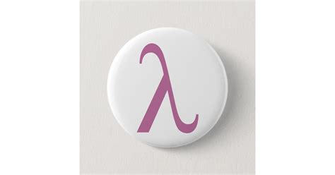 Lgbt Pink Lamda Symbol Pinback Button Zazzle