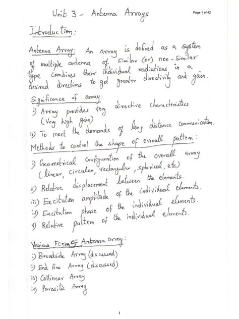 Unit 3 Antenna Arrays Notes Problems Pdf Antenna Radio
