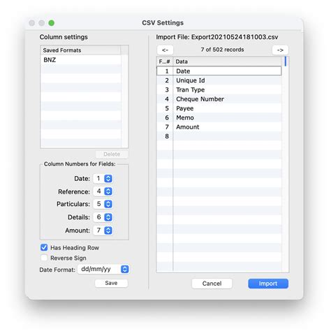importing csv files