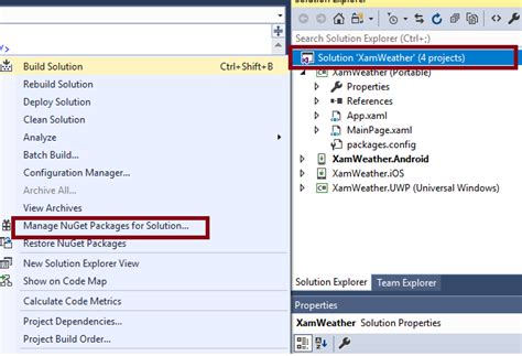 retrieving weather info in xamarin forms application for android and uwp