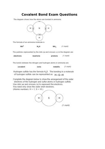 New Btec Level 3 Applied Science Unit 1a1structure And Bonding