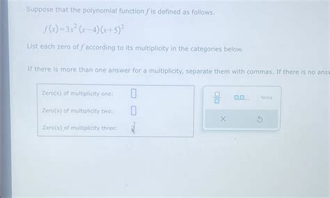Solved Suppose That The Polynomial Function F Is Defined As Chegg