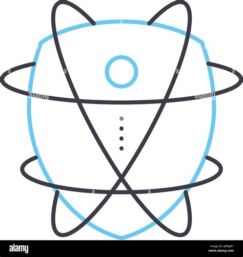 Protective Shield Line Icon Outline Symbol Vector Illustration