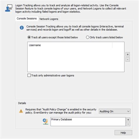 How Do I Configure Logon Logoff Tracking EventSentry