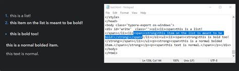 exported html lists won t show as bold · issue 71 · noatpad typora theme ursine · github