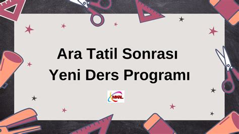 Yeni Ders Programı Mustafa Kemal Anadolu Lisesi