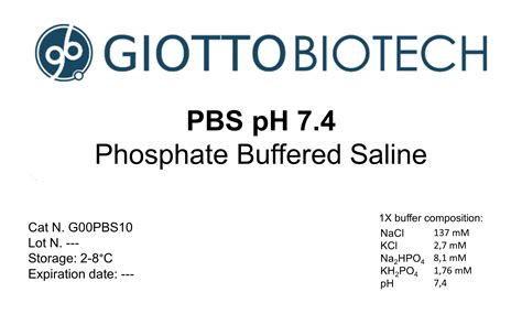 Pbs Phosphate Buffered Saline Giotto Biotech Custom Protein Service