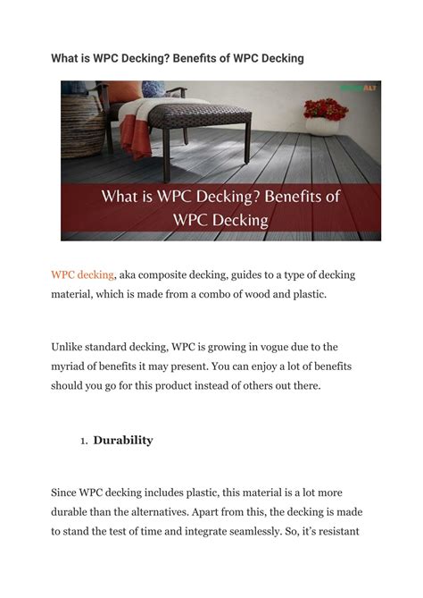 PPT What Is WPC Decking Benefits Of WPC Decking PowerPoint Presentation ID 12219232
