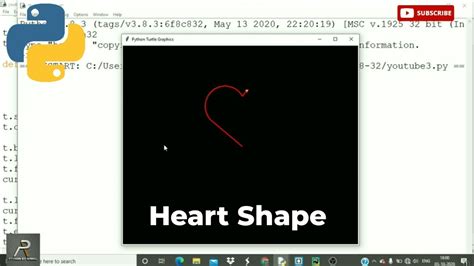Python Turtle Love Heart Tutorial Anmol Agrawal Youtube