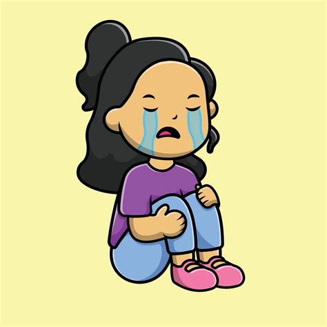 Crying Cartoon Woman