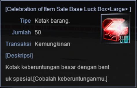 Celebration Of Item Sale Base Luck Box Large Rf Online Database