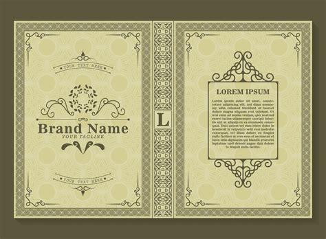 Ornamental Book Cover Design 3031712 Vector Art At Vecteezy