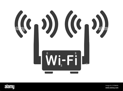 Wifi Router Icon Symbol Shape Wlan Modem Sign Logo Silhouette Adsl Dsl Network Internet