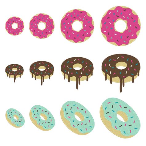 Doughnut Embroidery Design Donut Embroidery Designs Donut Etsy
