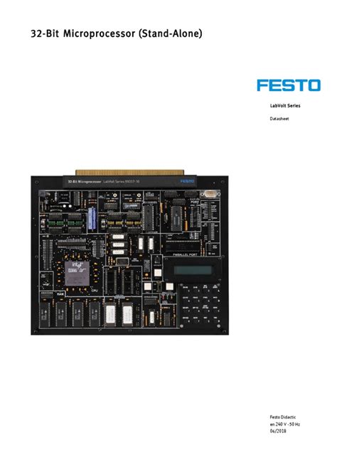 32 Bit Microprocessor Stand Alone Labvolt Series Pdf Microprocessor Central Processing