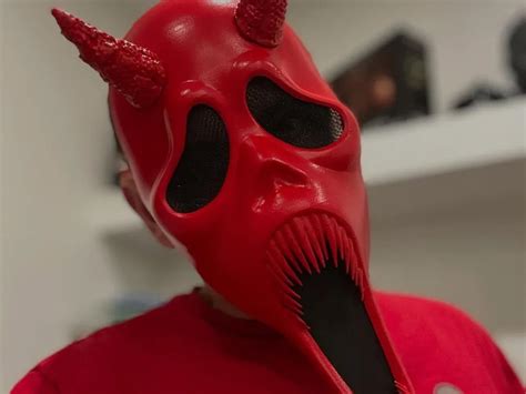 Ghostface Mask From Red Devil Free 3d Print Model Makerworld