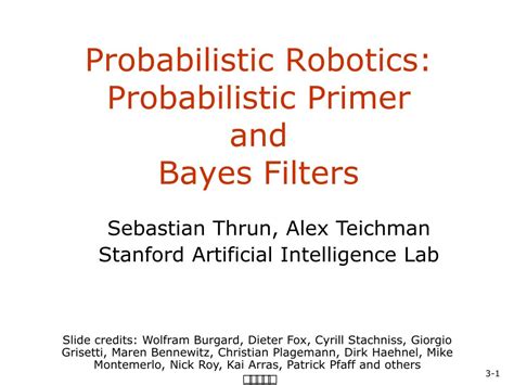 PPT Probabilistic Robotics Probabilistic Primer And Bayes Filters PowerPoint Presentation
