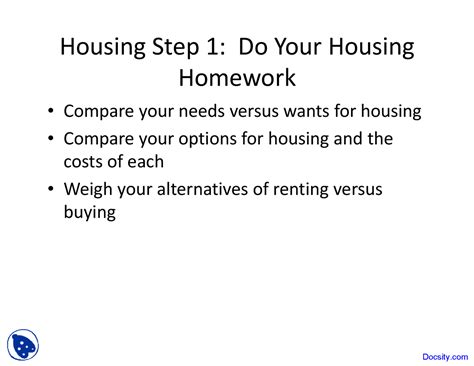 Housing Asset Managment Lecture Slides Docsity