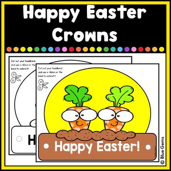Happy Easter Crowns Hats Headbands By Blue Gems Resources TPT