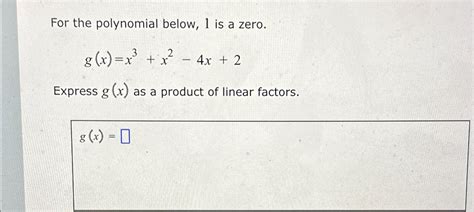 For The Polynomial Below 1 ﻿is A