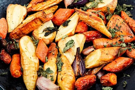 Premium Photo Roasted Parsnip Root And Carrots