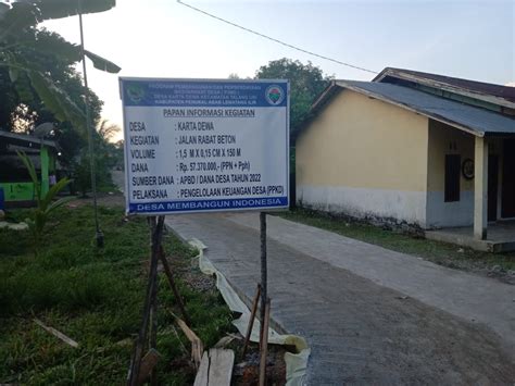 Pembangunan Jalan Lingkar Puskesmas Desa Karta Dewa Perlancar
