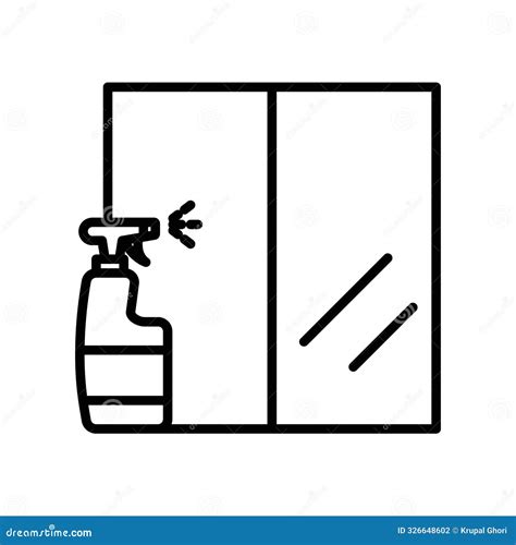 Windows Cleaning Linear Logo Mark In Black And White Stock Vector Illustration Of Shine