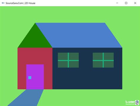 سورس رسم خانه دو بعدی با Opengl به زبان C سورس سرا
