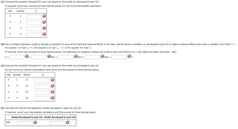 Solved Consider The Following Time Series Data A Choose Chegg
