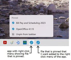 Pinning Files To Their Respective Apps That Are Already Pinned To Taskbar Windows 11 Forum