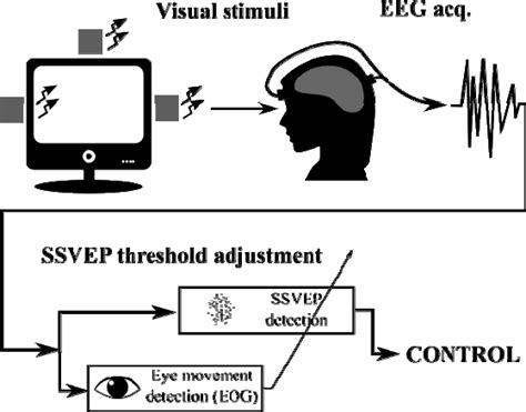 schematic idea of the hybrid ssvep eog brain computer interface download scientific diagram