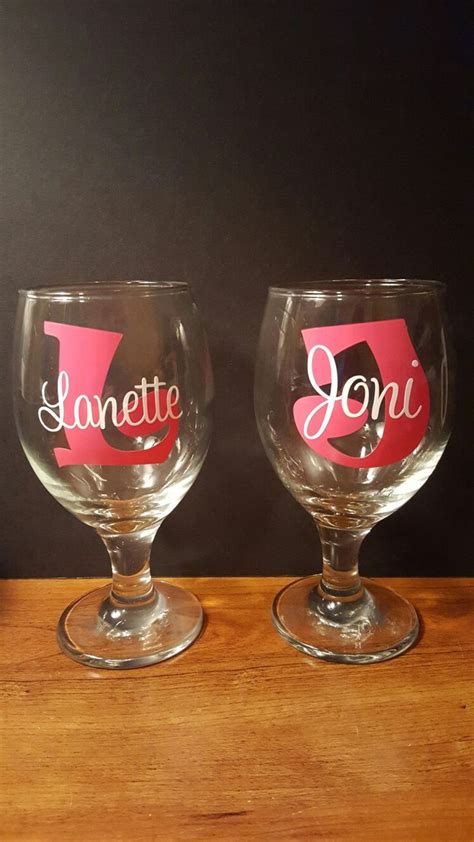 Wine Glasses Cricut Monogram Wine Glasses Wine
