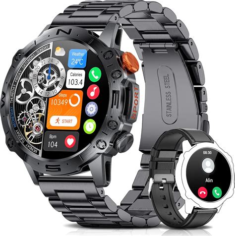 LIGE Smartwatch Uomo Con Chiamate Bluetooth AMOLED Orologio Smartwatch Uomo Con Assistente