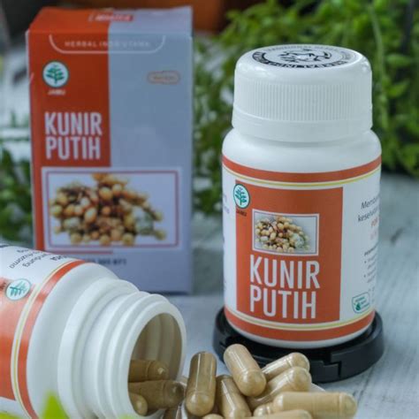 Jual KUNIR PUTIH Herbal Indo Utama HiU Kapsul Kaempferia Rotunda Shopee Indonesia