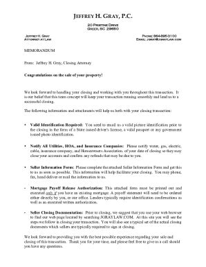 Fillable Online WELCOME LETTER WITH SELLER INFO CHECKLIST AND LOAN