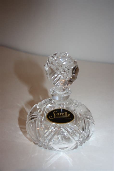 Lead Crystal Perfume Bottle Crystal Top Sorelle Made In Poland Ebay