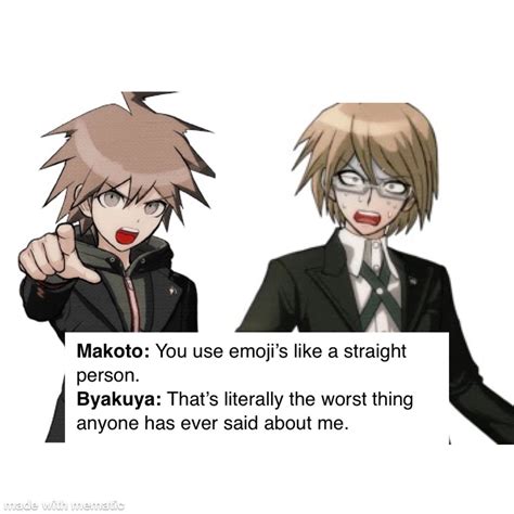 Byakuya And Makoto Being A Little Goofy And Silly Danganronpa Funny