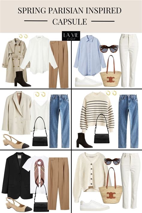 Parisian Inspired Spring Capsule Fashion Capsule Wardrobe Parisian