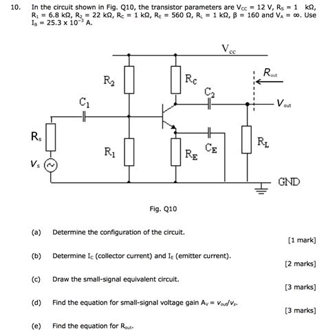 Solved In The Circuit Shown In Fig Q The Transistor Chegg