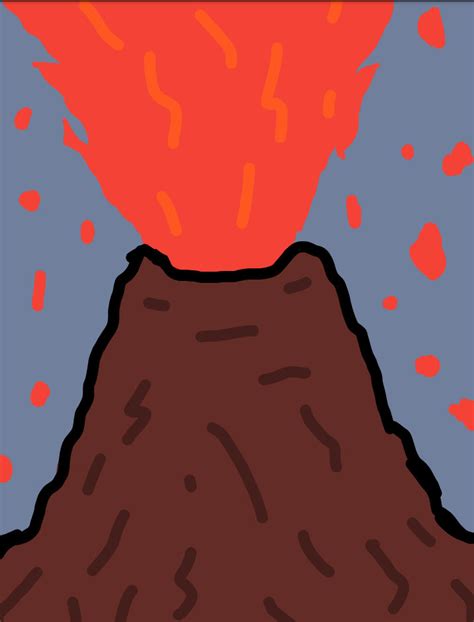 Volcano By Sunflowerfluffdraws On Deviantart