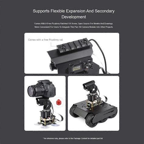 360 Omnidirectional High Torque 2 Axis Expandable Pan Tilt Camera Module Driven By Serial Bus