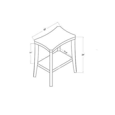 Livingroom Chairside Table Small Display Table With Bottom Shelve In