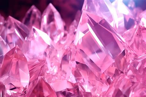 Premium Ai Image Abstract Background Of Pink Shining Crystals With