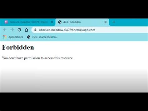 Laravel 8 Heroku Solution Forbidden You Don T Have Permission To Access This Resource