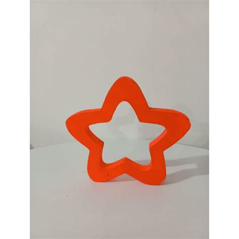 Estrela Laranja Neon Mdf