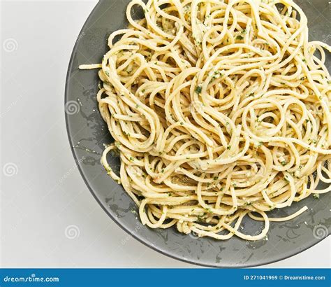 Delicioso Plato De Spaghetti Italiano Pasta Con Salsa Sobre Fondo