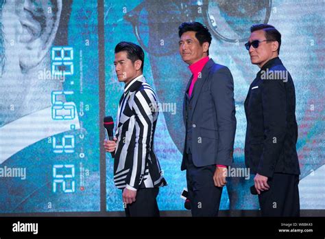 From Left Hong Kong Actors Aaron Kwok Chow Yun Fat And Tony Leung Ka